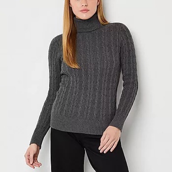 St. John's Bay | Sweaters | Turtleneck Cable Sweater | Poshmark